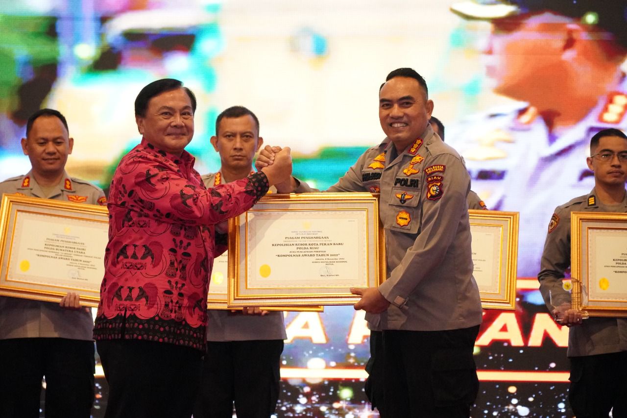 Polresta Pekanbaru Raih Terbaik Pertama di Kompolnas Award 2022