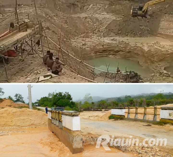 Puluhan Dompeng Gasak Lahan Eks PT Miracle di Logas